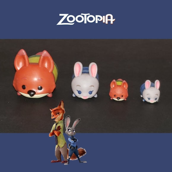 Disney | Toys | Disney Tsum Tsum 4 Piece Set Zootopia | Poshmark